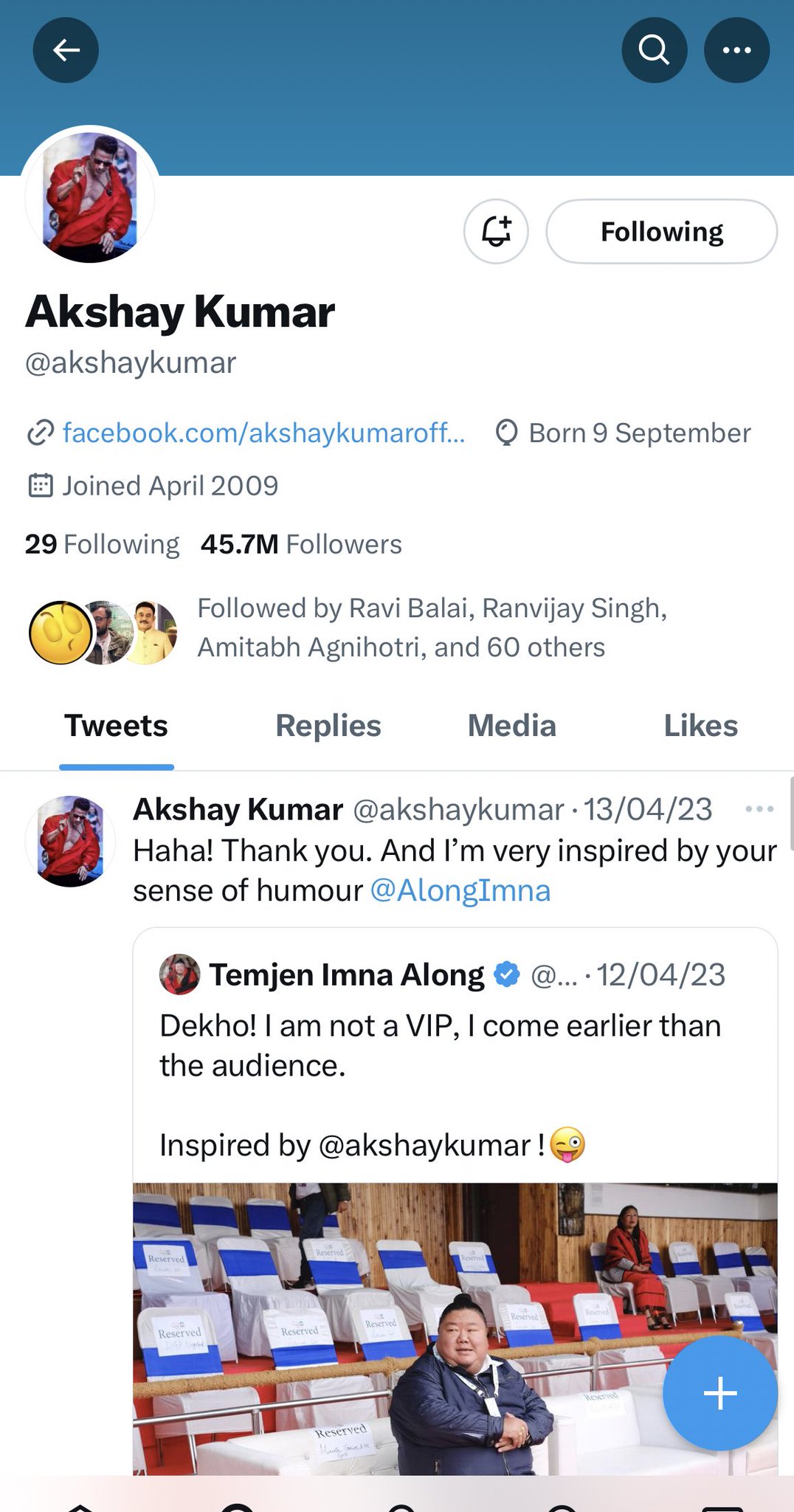 Dr Nimo Yadav on Twitter: "Twitter has snatched away Akshay Kumar blue tick. https://t.co ...