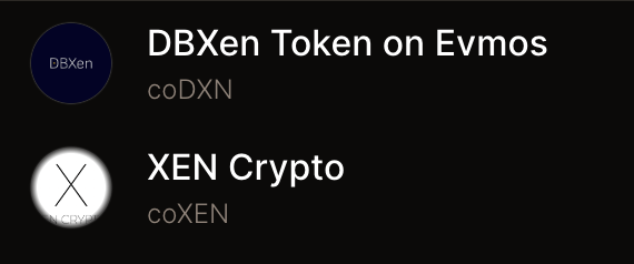 XEN Crypto Evmos on Twitter: "Forge (Uniswap V3 on Evmos) users can now search for coXEN and ...
