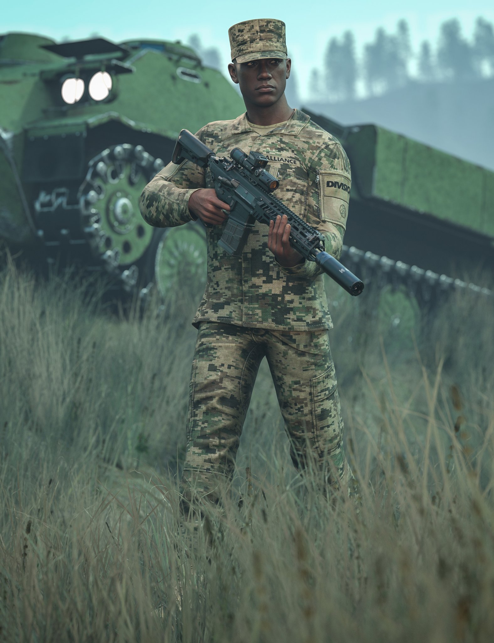 DAZ 3D on Twitter: "Lawrence 9 HD is a man on a mission. Make him the hero of your futuristic ...