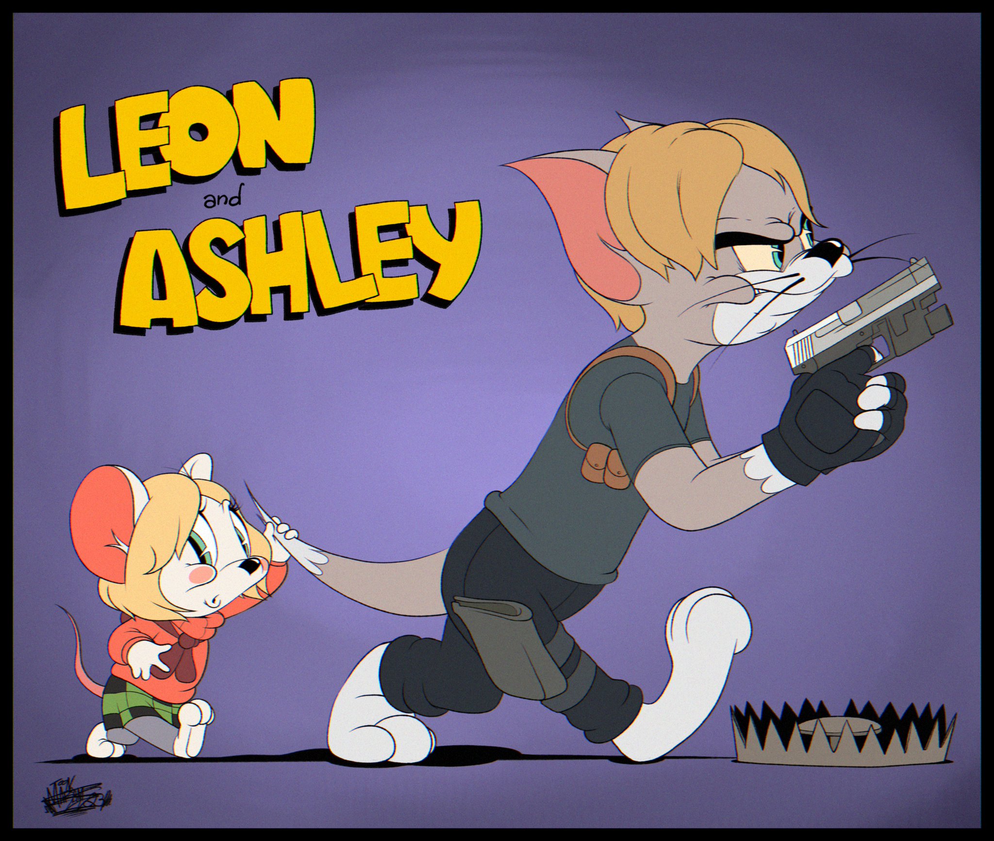 MabramS - COMMISSIONS OPEN on Twitter: "Leon and Ashley ...