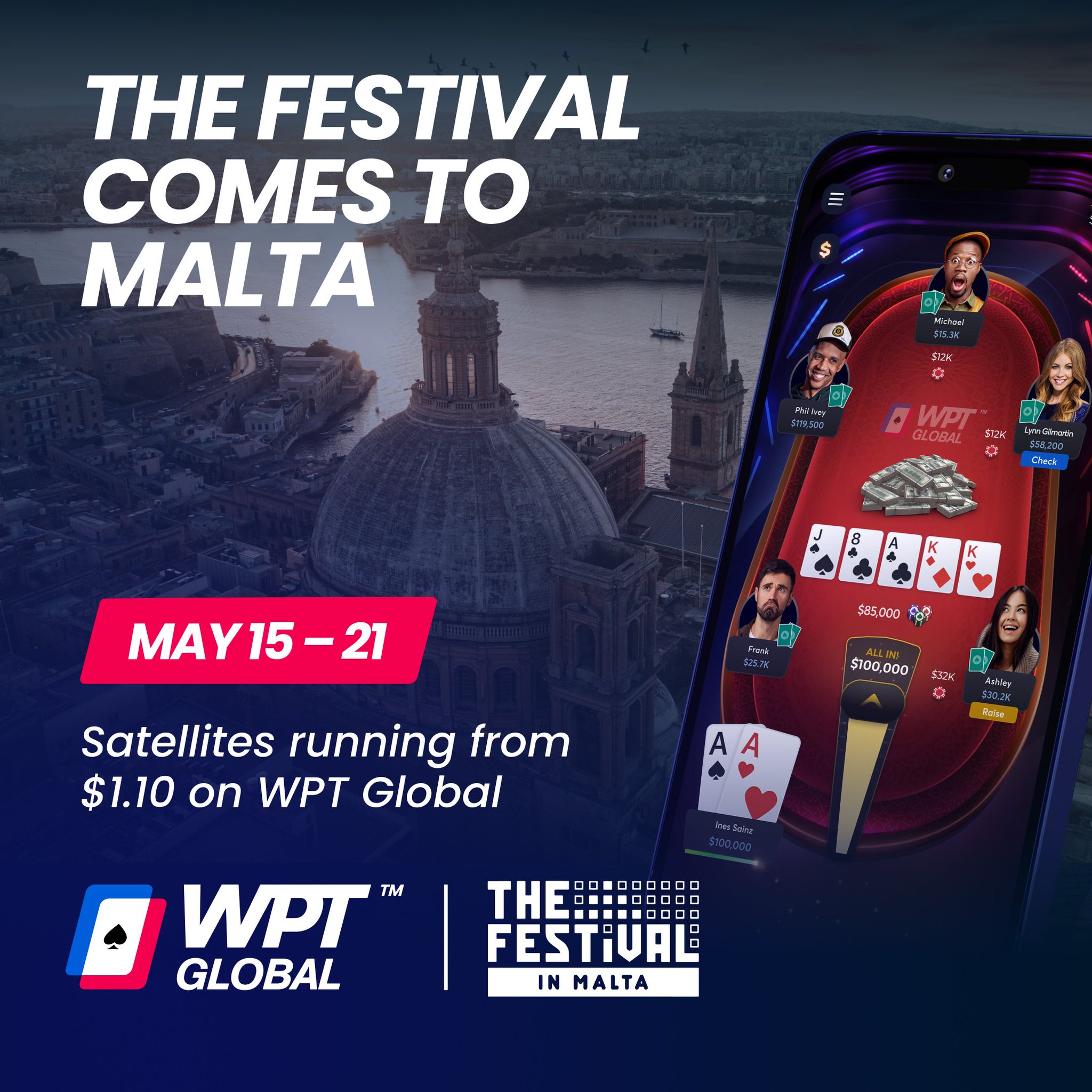 WPT Global Poker on Twitter: "The Festival is heading to Malta, and you can win a trip for as ...