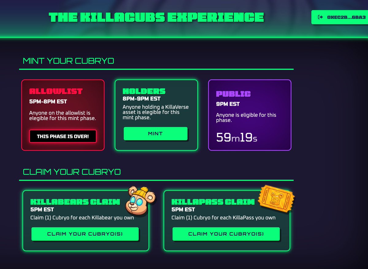 Jeniffer NFTNYC🗽 on Twitter: "RT @mr_benft: ben's turn! LFG! @killabearsnft #killacubs"