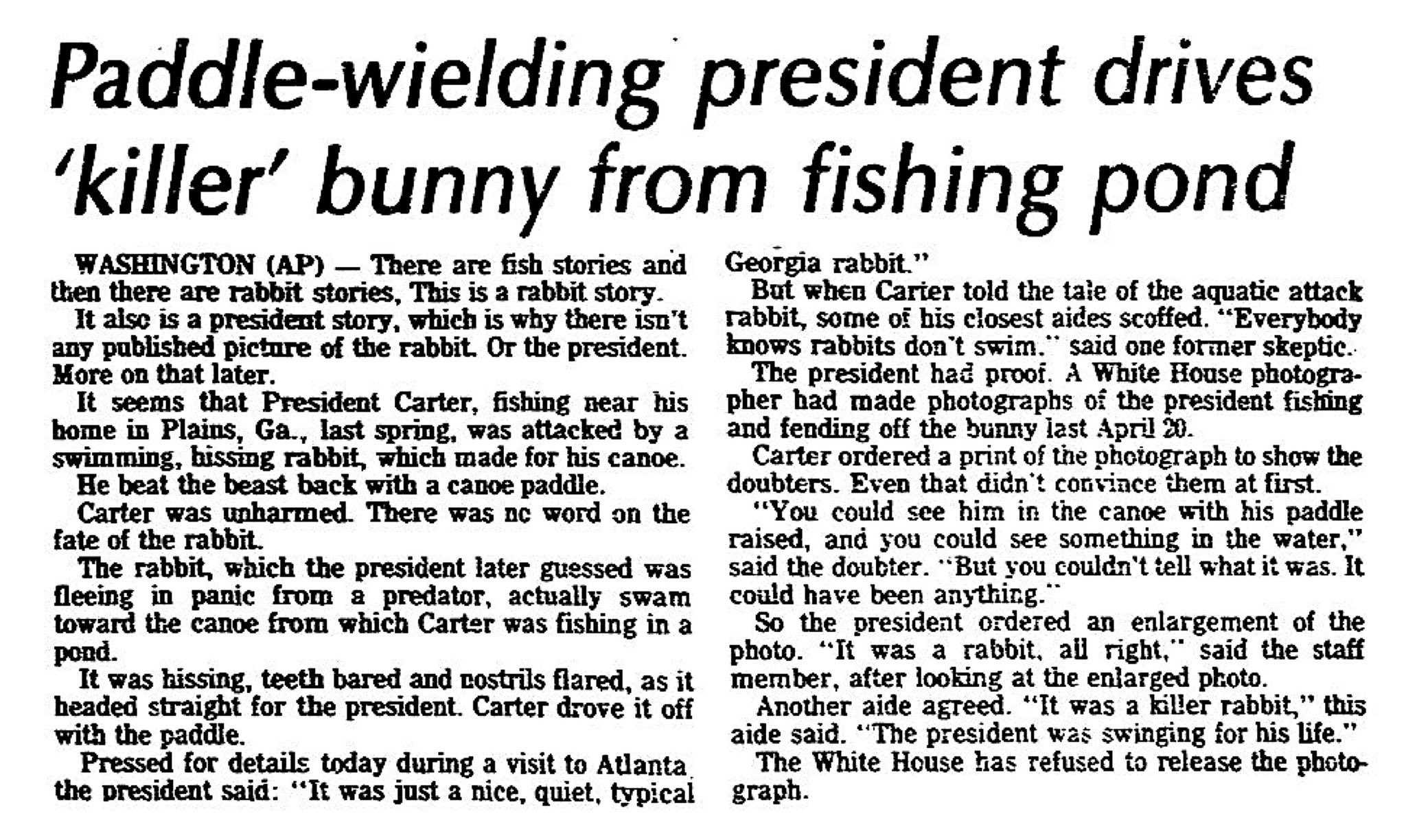 Killer Rabbit Jimmy Carter
