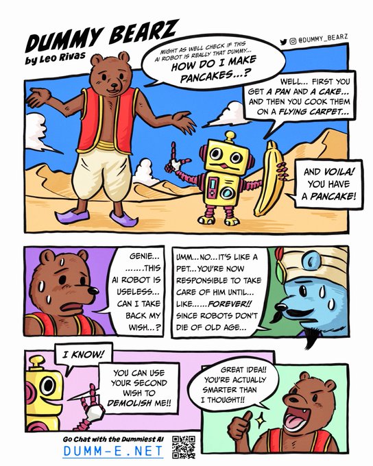 How To Get Rid of an AI Robot…🤖 Go.. | DUMMY BEARZ（ダミーベアーズ） さんのマンガ | ツイ ...