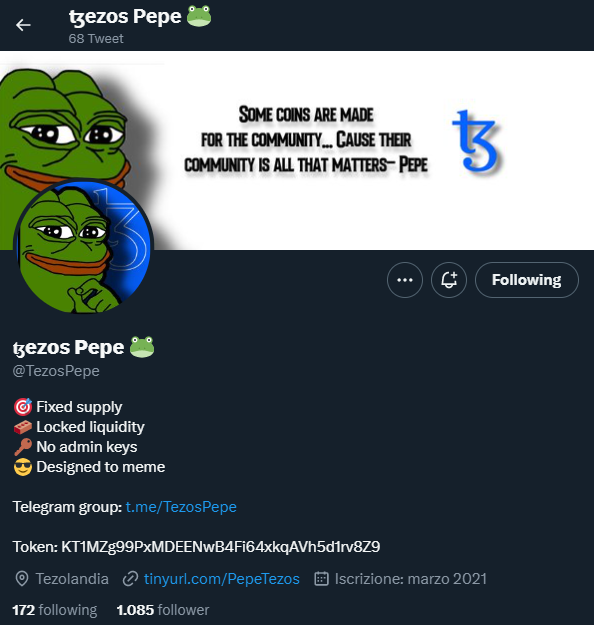 bacca.tez on Twitter: "So you are on #tezos and just learned about the recent launch of $PEPE ...
