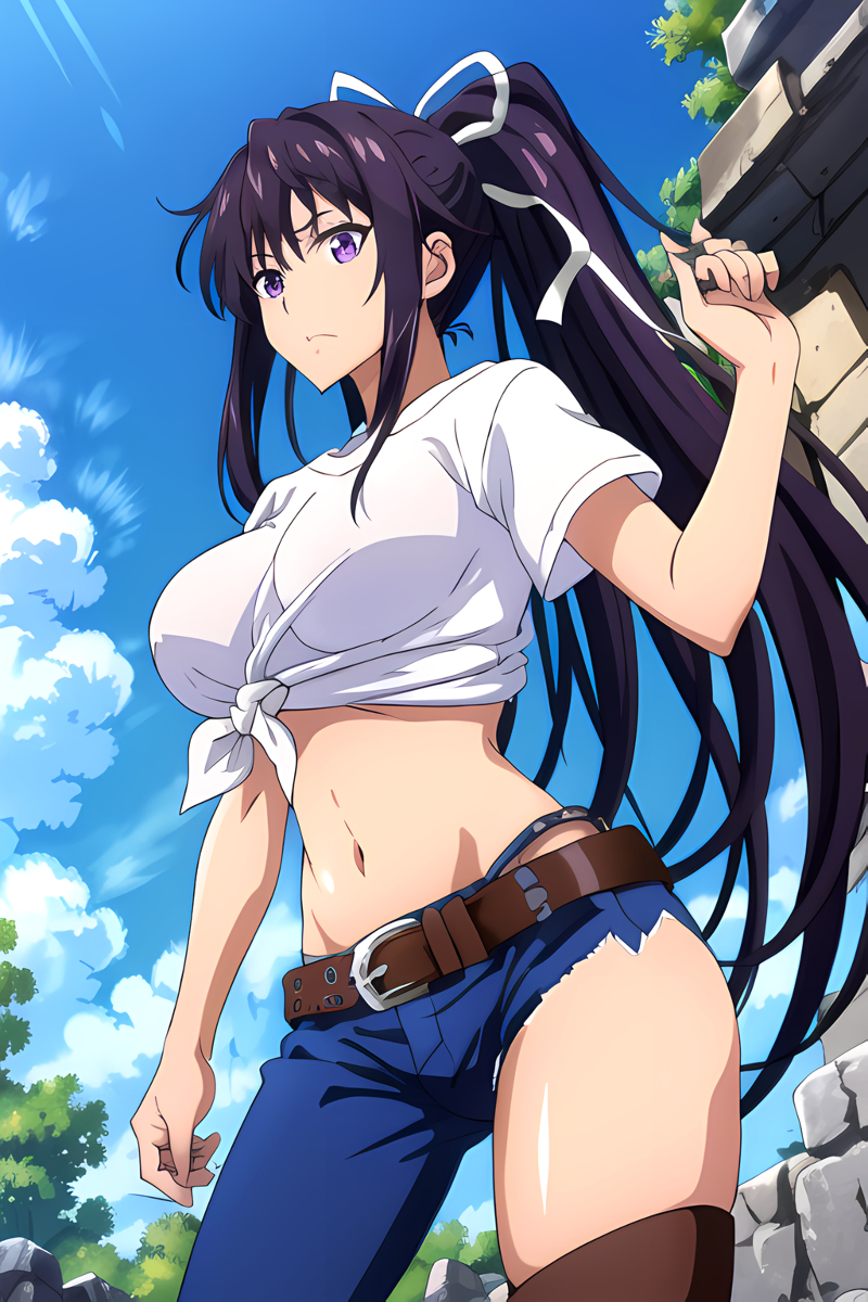 wakih on Twitter: "神裂火織 #AIイラスト #AIart #巨乳 #とある魔術の禁書目録 #とある科学の超電磁砲 #神裂火織 #へそ #ポニーテール https ...