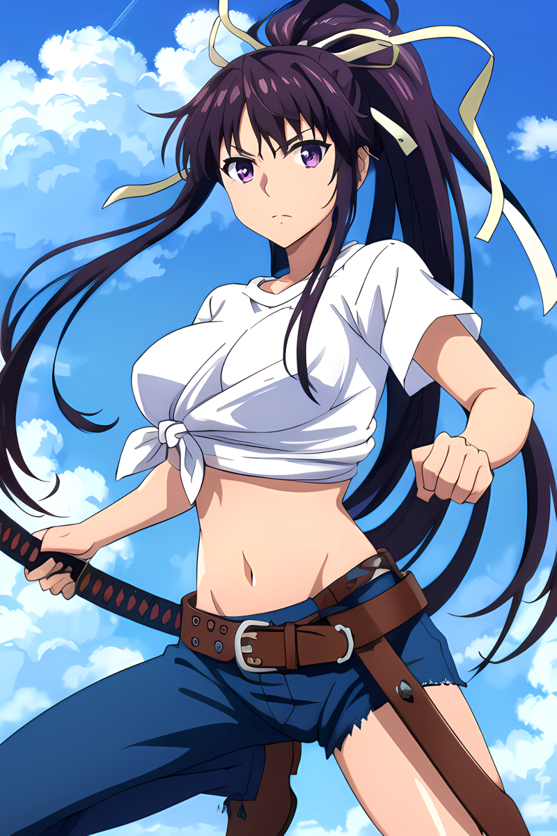 wakih on Twitter: "神裂火織 #AIイラスト #AIart #巨乳 #とある魔術の禁書目録 #とある科学の超電磁砲 #神裂火織 #へそ #ポニーテール https ...