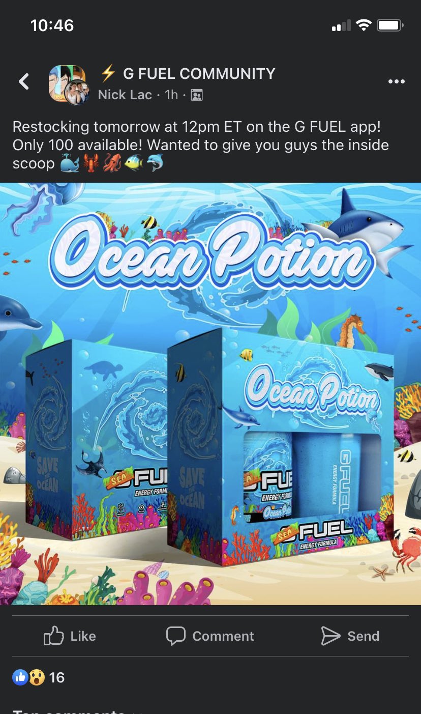 G FUEL I Toxna on Twitter: "If you missed out on ocean potion here’s your chance… tomorrow ...