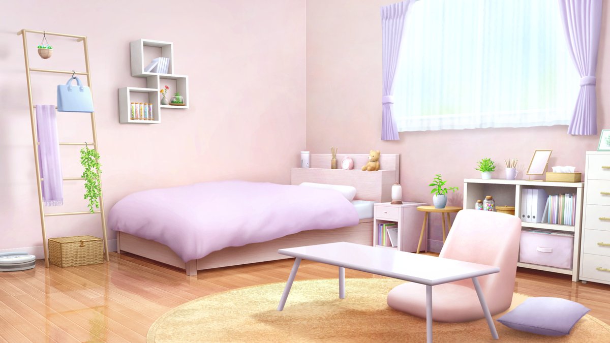 みんちりえ🏡背景イラストのフリー素材サイト On Twitter フリー背景素材「一人部屋2」追加 N N ※差分5枚:【日中】【夕方