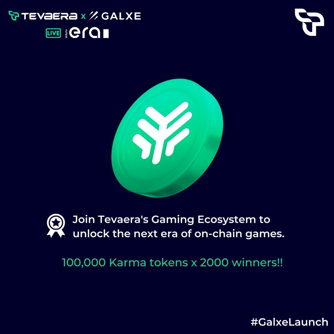 BlockchainPig on Twitter: "1】@tevaera Game Station项目，完成任务后领取的nft也是张彩票。 共抽100,000 个 Karma 代币 ，有 ...