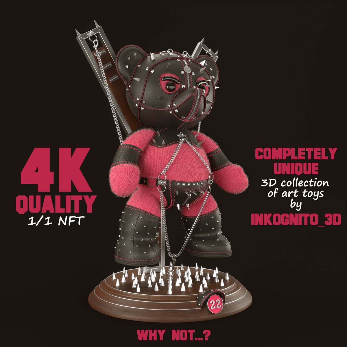 inkognito_3D on Twitter: ""Why Not?" limits: 👇 1/1 NFTs 99 BD$M punks (99 NFTs) 999 physical BD ...
