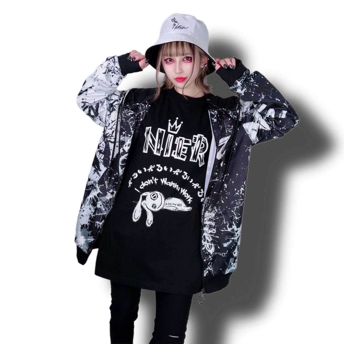 NIER CLOTHING on Twitter: "🚫新作案内🚫 【2色展開】 HALF SLEEVE BIG CUTSEW《LAZY》 ゆったり着られるユニセックスカットソーです。 だるい ...