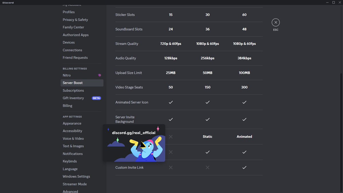 Wumpus Central on Twitter: "Discord is working on redesign of boosting tab in settings. How it ...