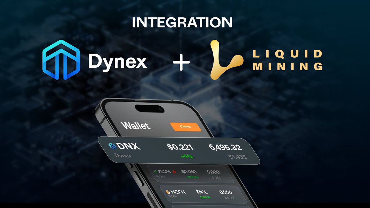 Dynex on Twitter: "@Dynexcoin x @Liquid__Mining $DNX integrated in Liquid Mining app and now you ...