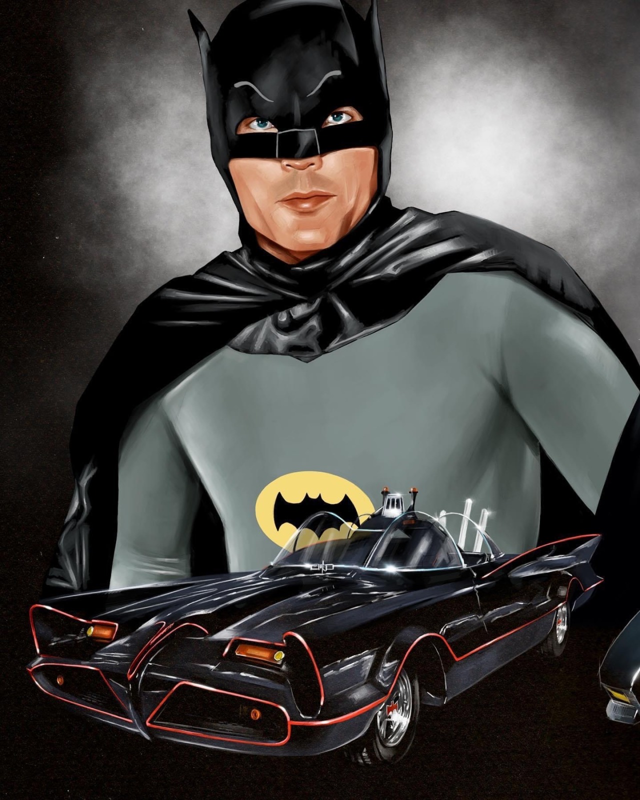Adam West Batman Batmobile