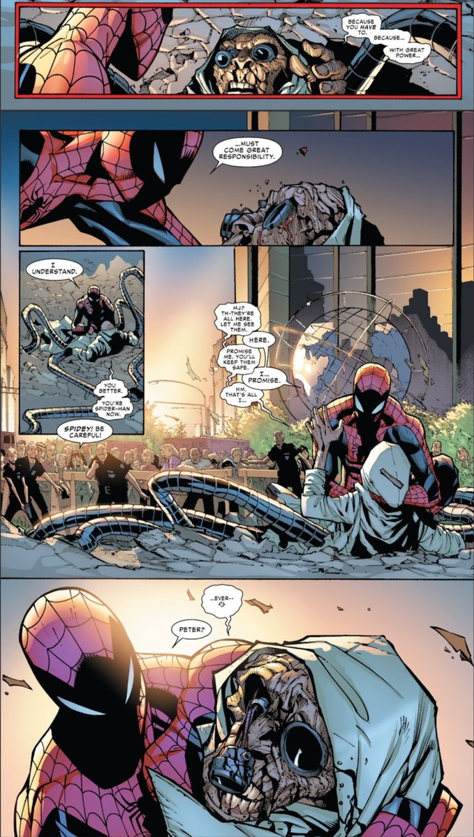Nin10DoMan64 on Twitter: "They literally ended The Amazing Spider-Man comic line with Peter ...
