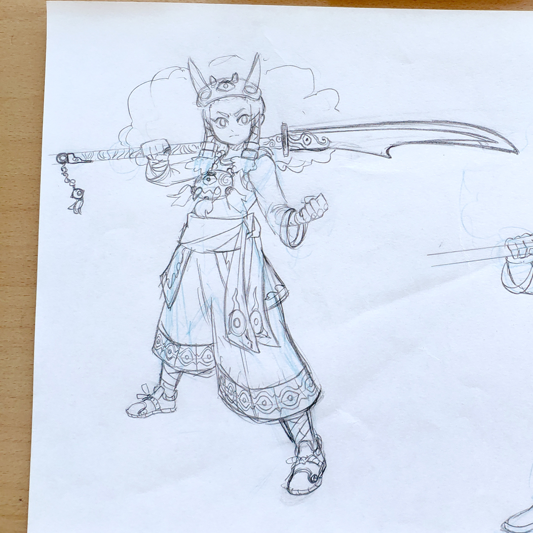 「Sketch / inking via a light box n waterc」|Marcel Mosqiの漫画