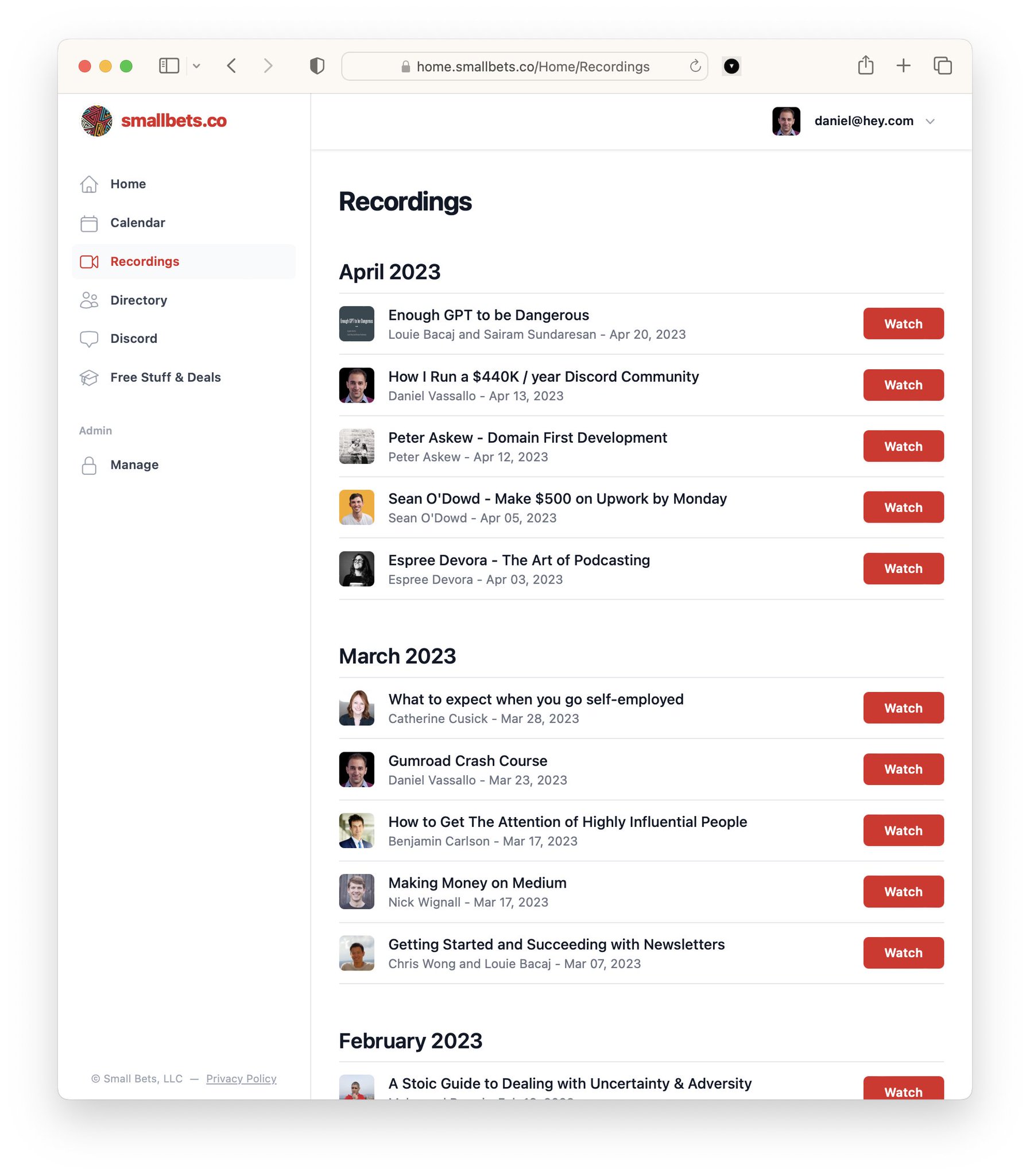Daniel Vassallo on Twitter: "When you join the https://t.co/NdIyIcbyCB community, you get access ...