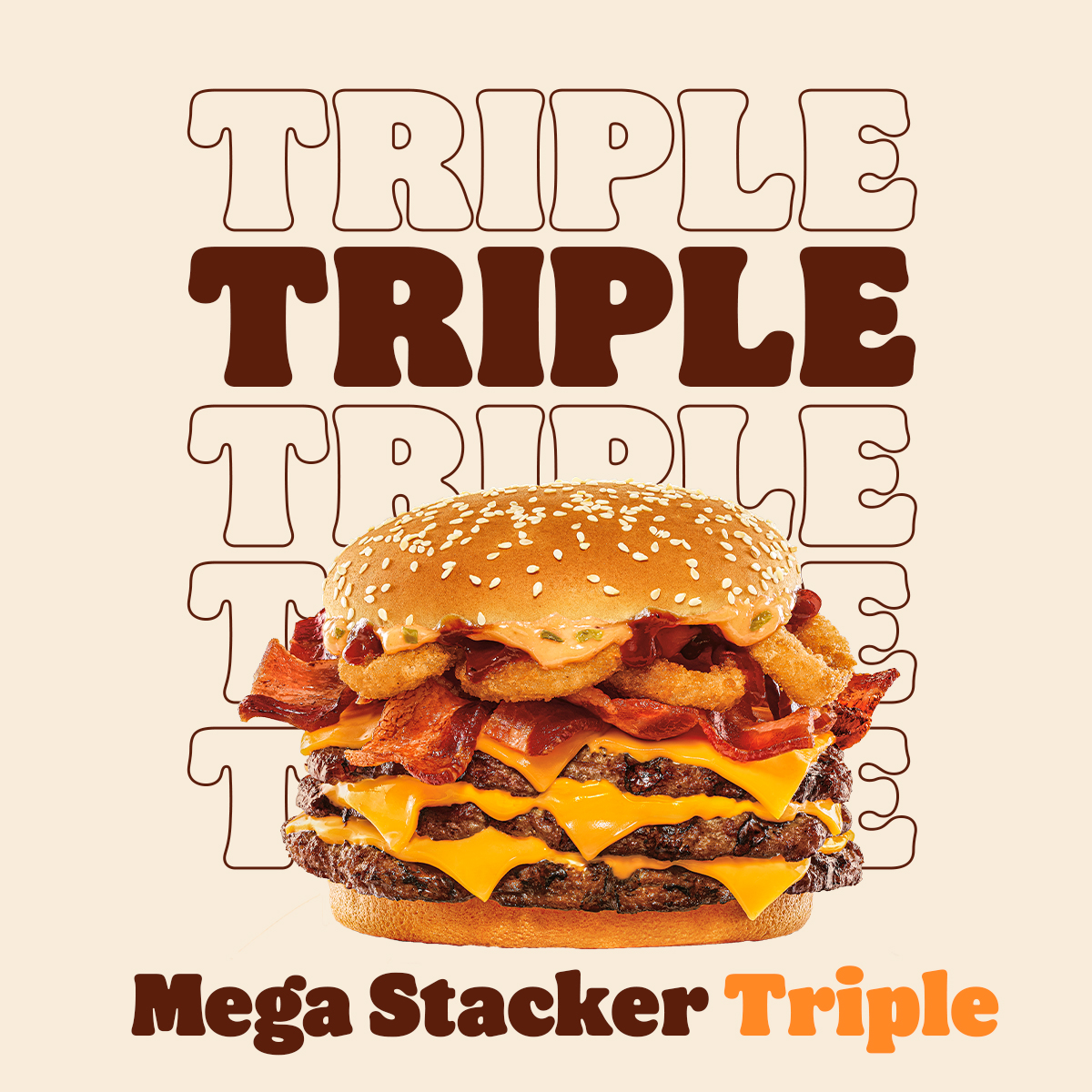 Burger King Guatemala on Twitter: "¡Triple triple triple! Mega Stacker Triple solo en Burger ...