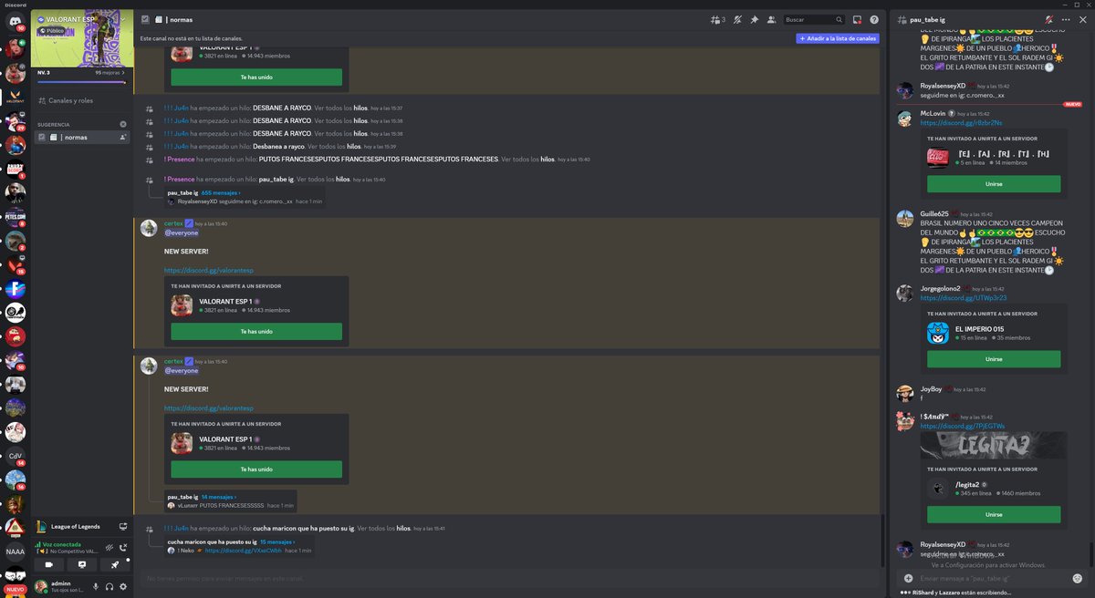 christian on Twitter: "simplemente el discord de Valorant hackeado"