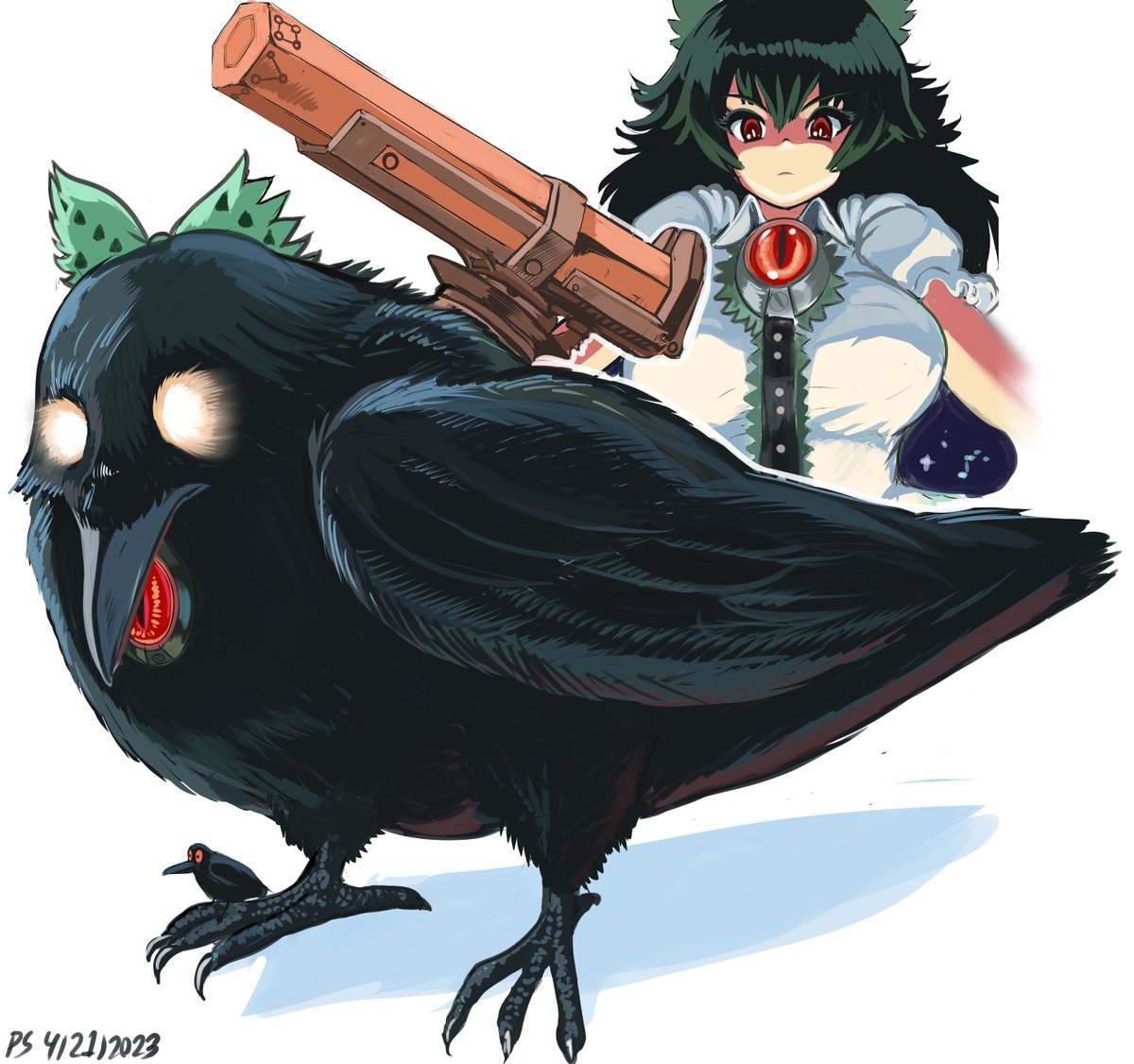 🖤Helen Touhou ️ on Twitter: "RT @ProfitShame: Touhou : Utsuho Giga Bird Queen of the Hell Ravens ...