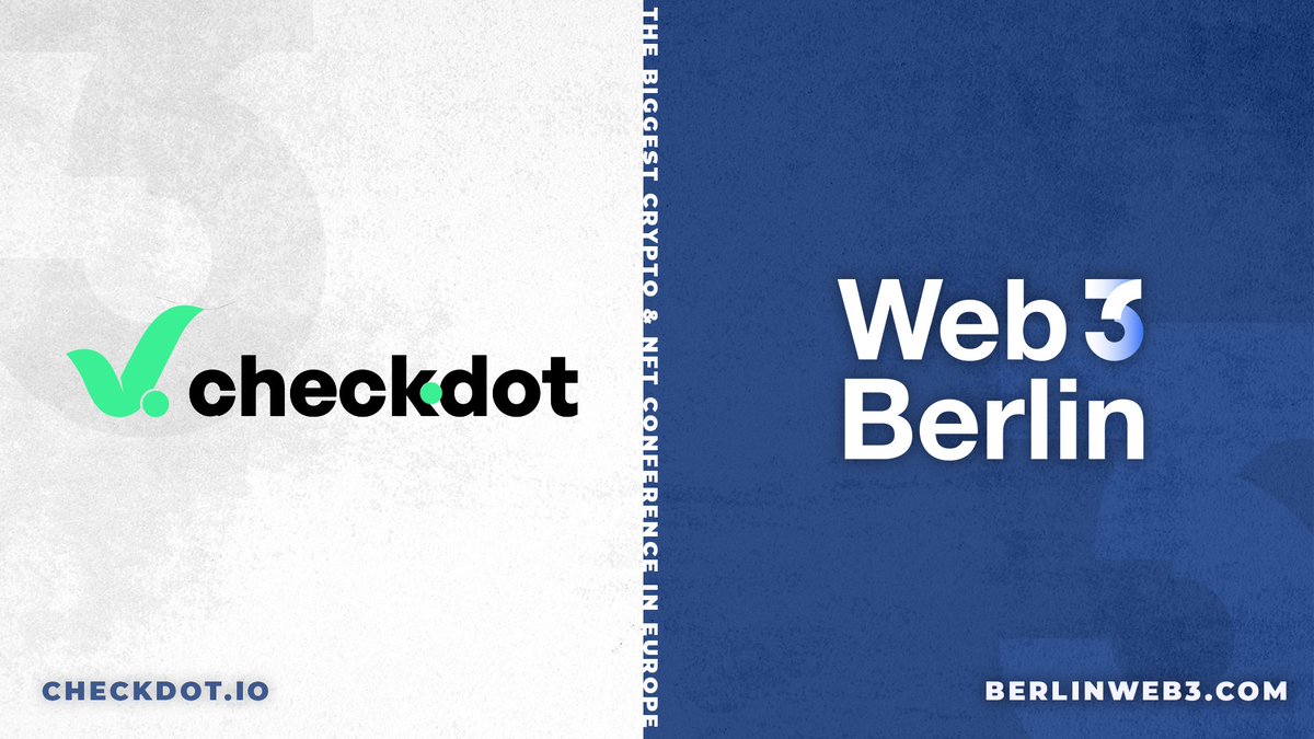 Web3 Berlin on Twitter: "🚀 Exciting news from Web 3 Berlin! @Checkdot_proto is now our new ...