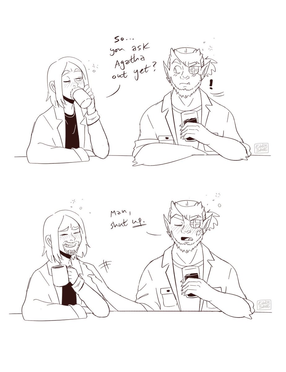 「New Grim Cafe page is up on #Webtoon! 💀☕https://t.co/S3uoxd」Eddie🦇 @edskett.bsky.socialの漫画