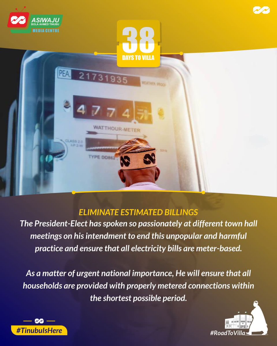 Martin Okorowu 🇳🇬 on Twitter: "#RoadToVilla: Getting rid of estimated electricity bills ...