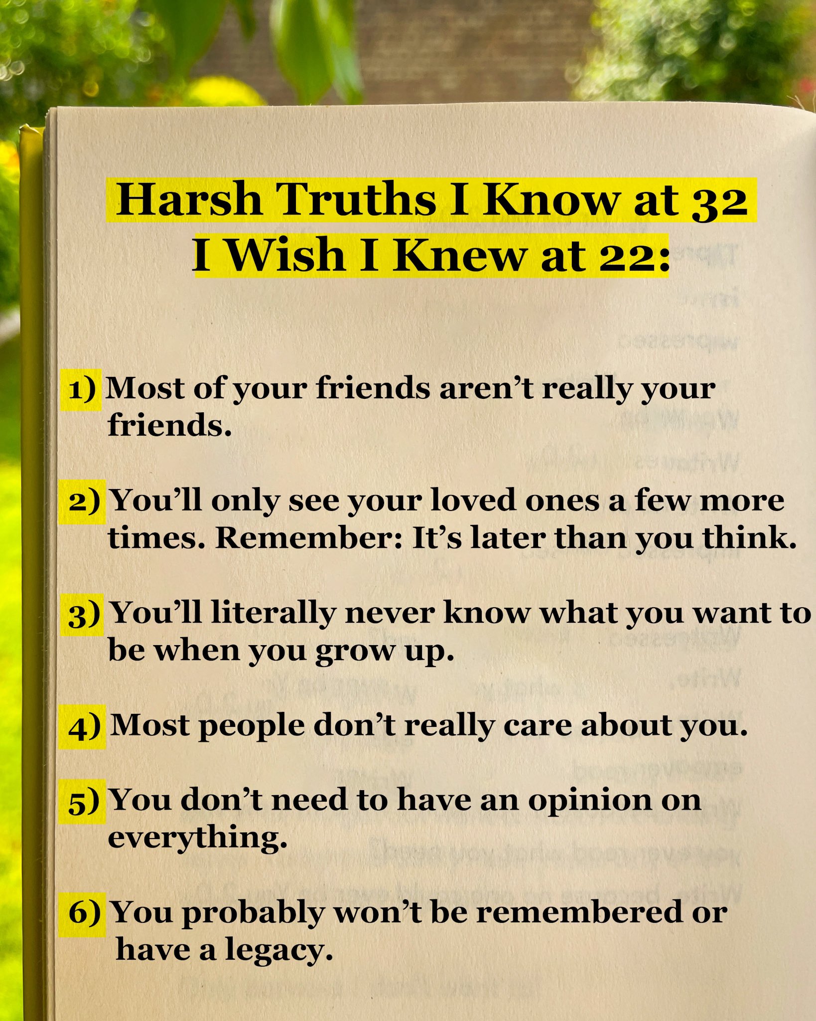 Library Mindset On Twitter Harsh Truths I Know At 32 I Wish I Knew At