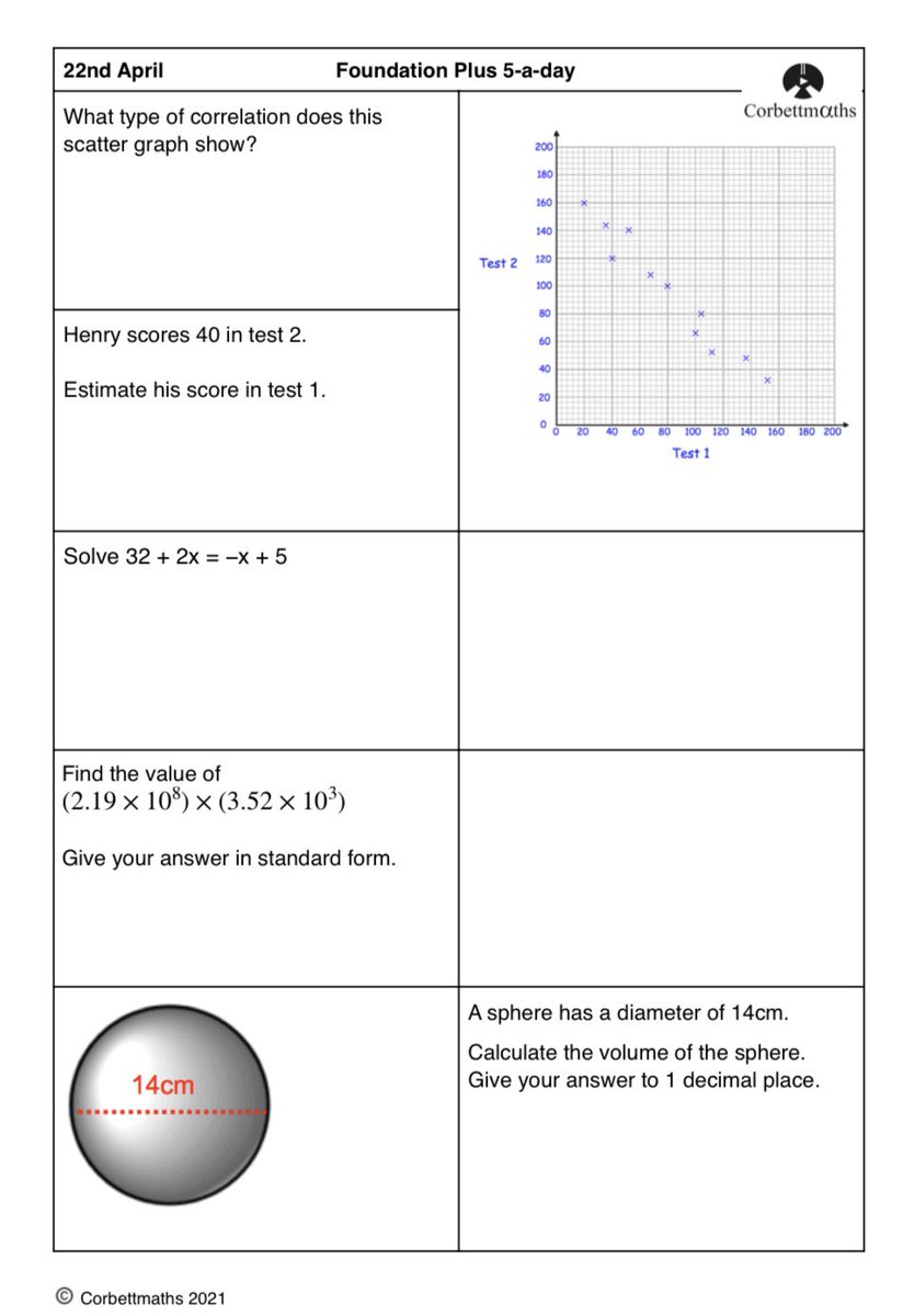 Corbettmaths on Twitter: "Studying for Foundation GCSE Maths? Try today's Foundation or the ...