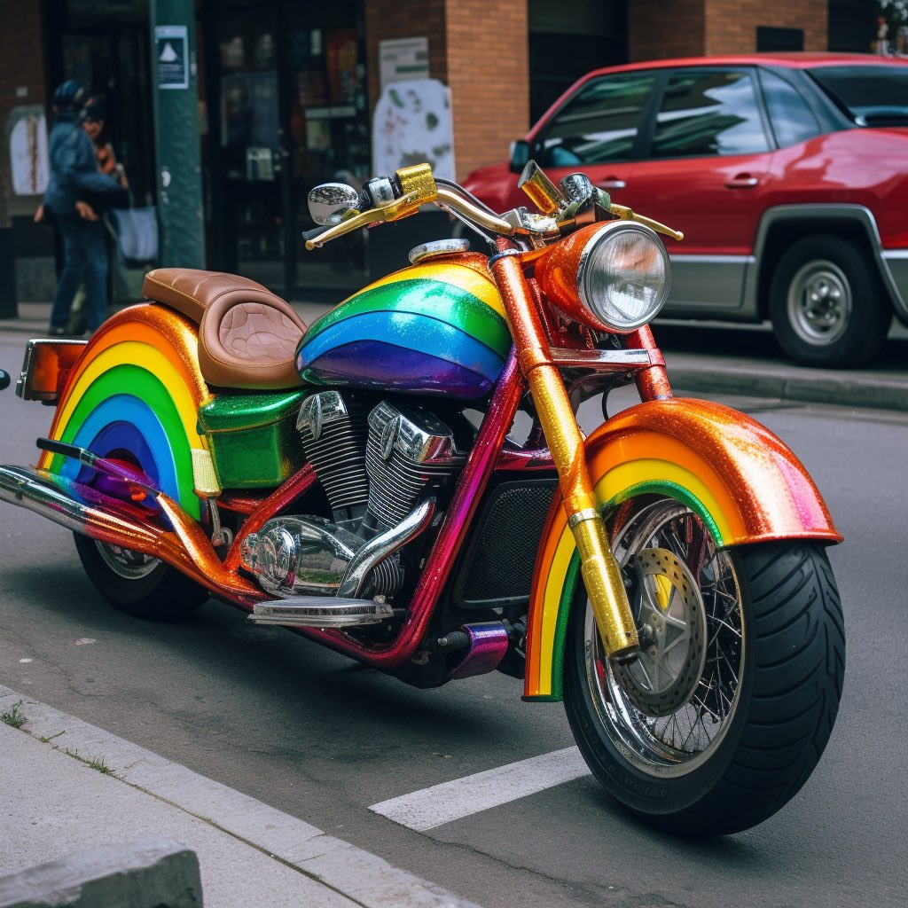Santa AI on Twitter: "Rainbow Bike #midjourney"