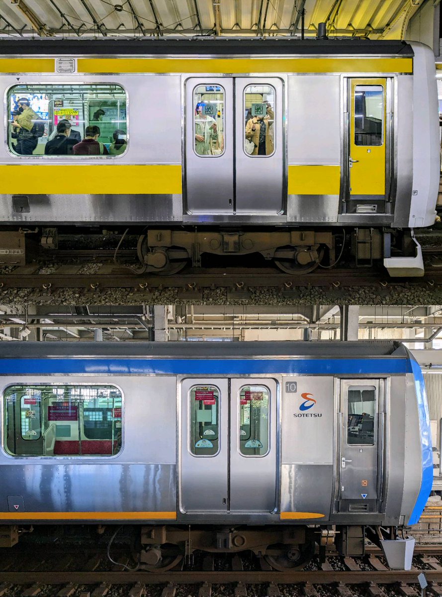 マリオ💉💉💉💉 on Twitter: "RT @MTTC16: 上：JR東日本E231系500番台 下：相鉄10000系 相鉄10000系の前面はオリジナルで、本家E231系より若干先頭部が ...