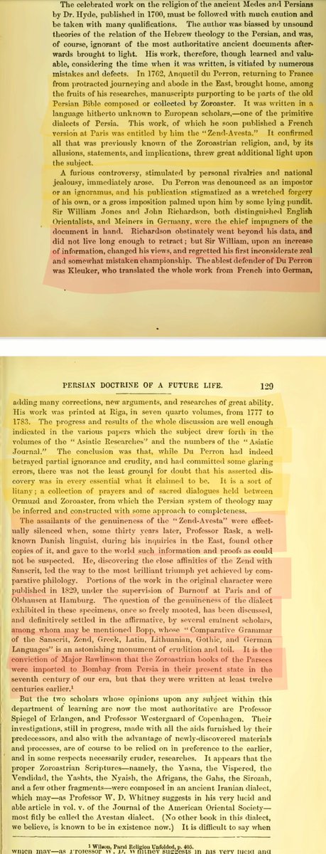 Not until the Zend language was known to European philologists. Zend ...