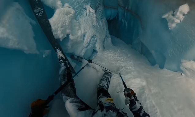 Daily Mail U K On Twitter Moment French Skier Falls Into Massive