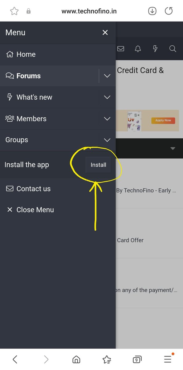 TechnoFino on Twitter: "If you want to install TechnoFino Community Application (PWA), follow ...