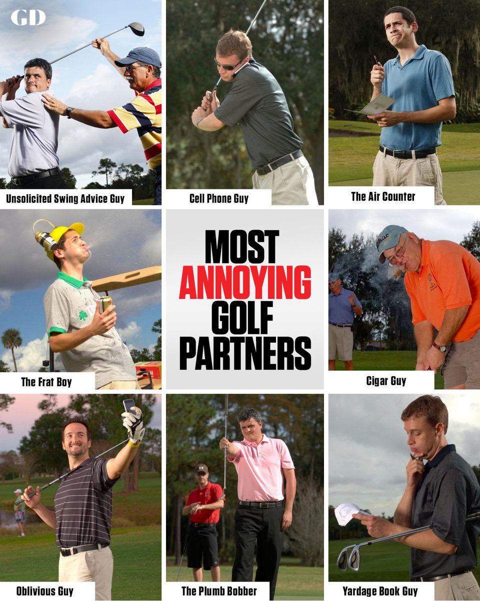 Golf Digest on Twitter: "The different types of golf partners you don't want to get stuck with ...