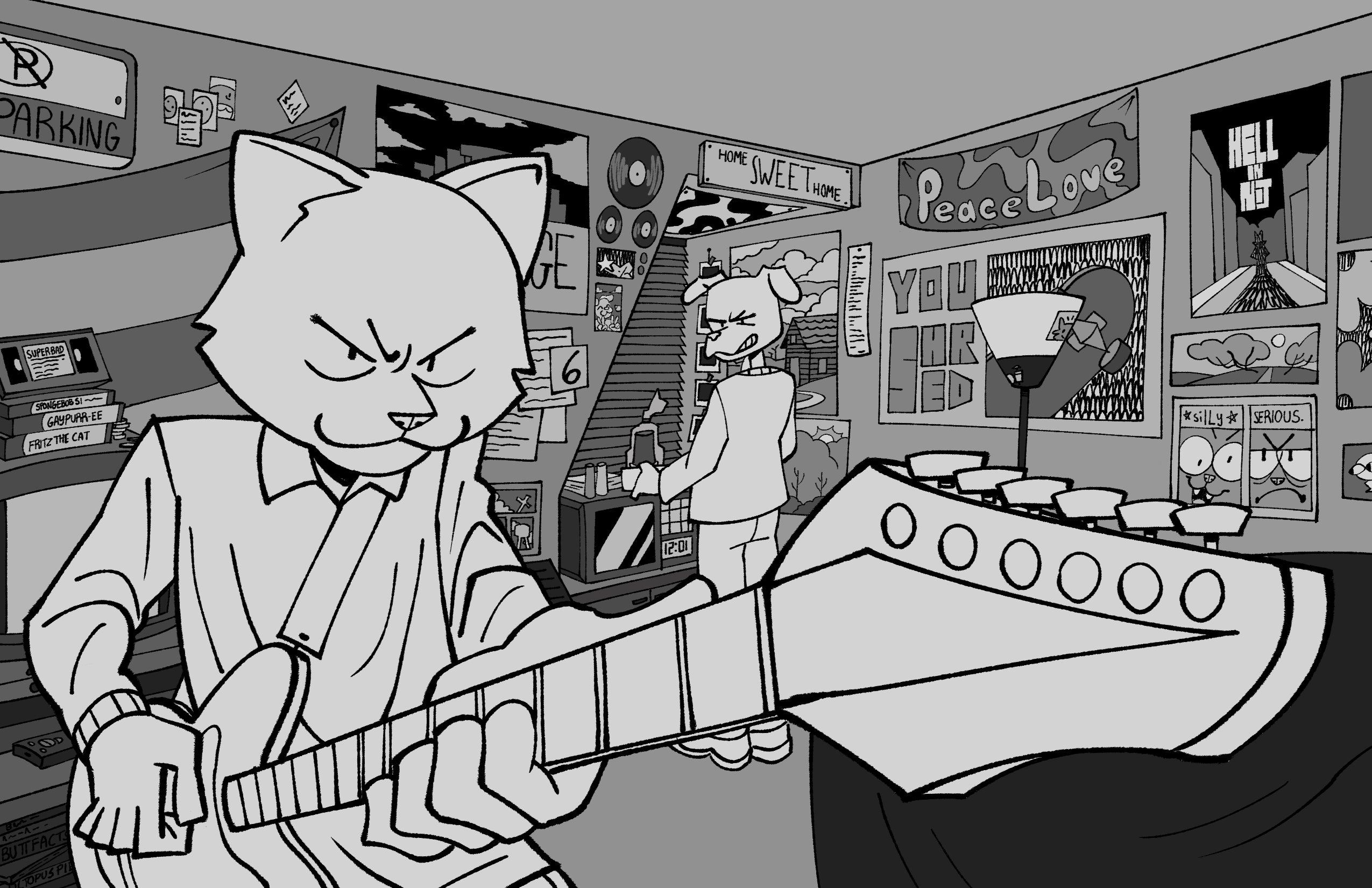 Pete The Cat Rocking In My School Shoes Coloring Page