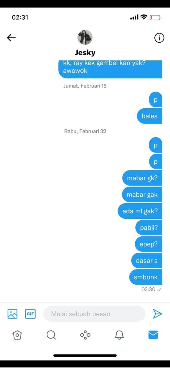 Nemo on Twitter: "77. DM random Liza ke Jesky"