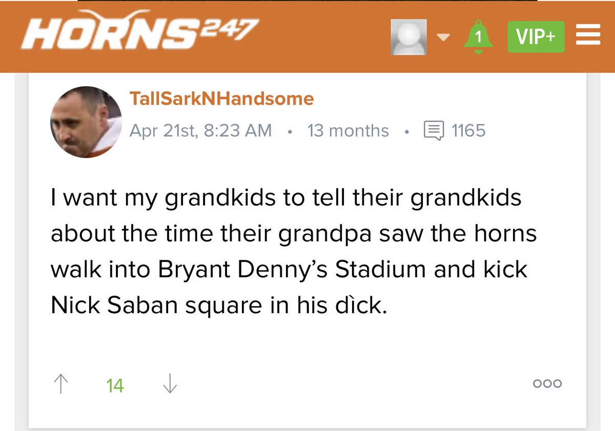 Message Board Geniuses on Twitter: "This #Texas fan is hoping for a story that can be passed ...