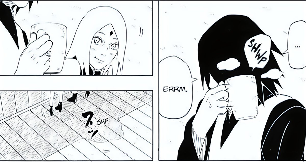 Red 💭💭 On Twitter After Sasuke Lowered His Mug Sakura Saw His Embarrassed Face And She Couldn
