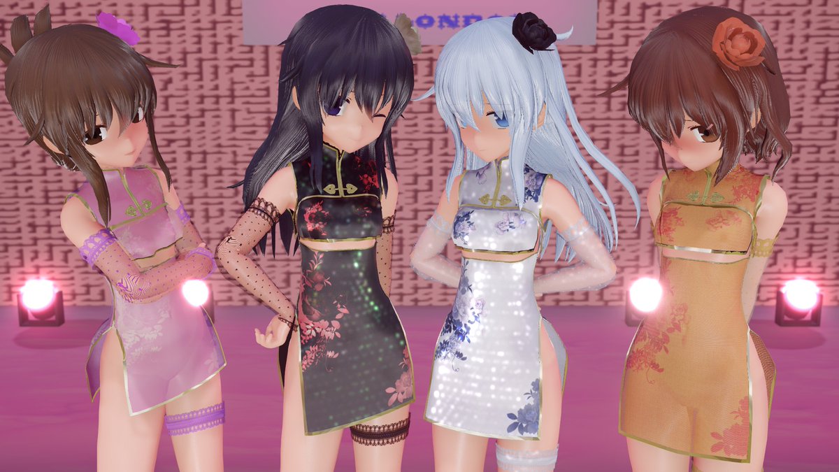 ぶーん on Twitter: "RT @mmd_bune: やっとミニチャイナが4人揃ったので並べてみました。 並べてみると電ちゃんのミニ具合が際立つ！"