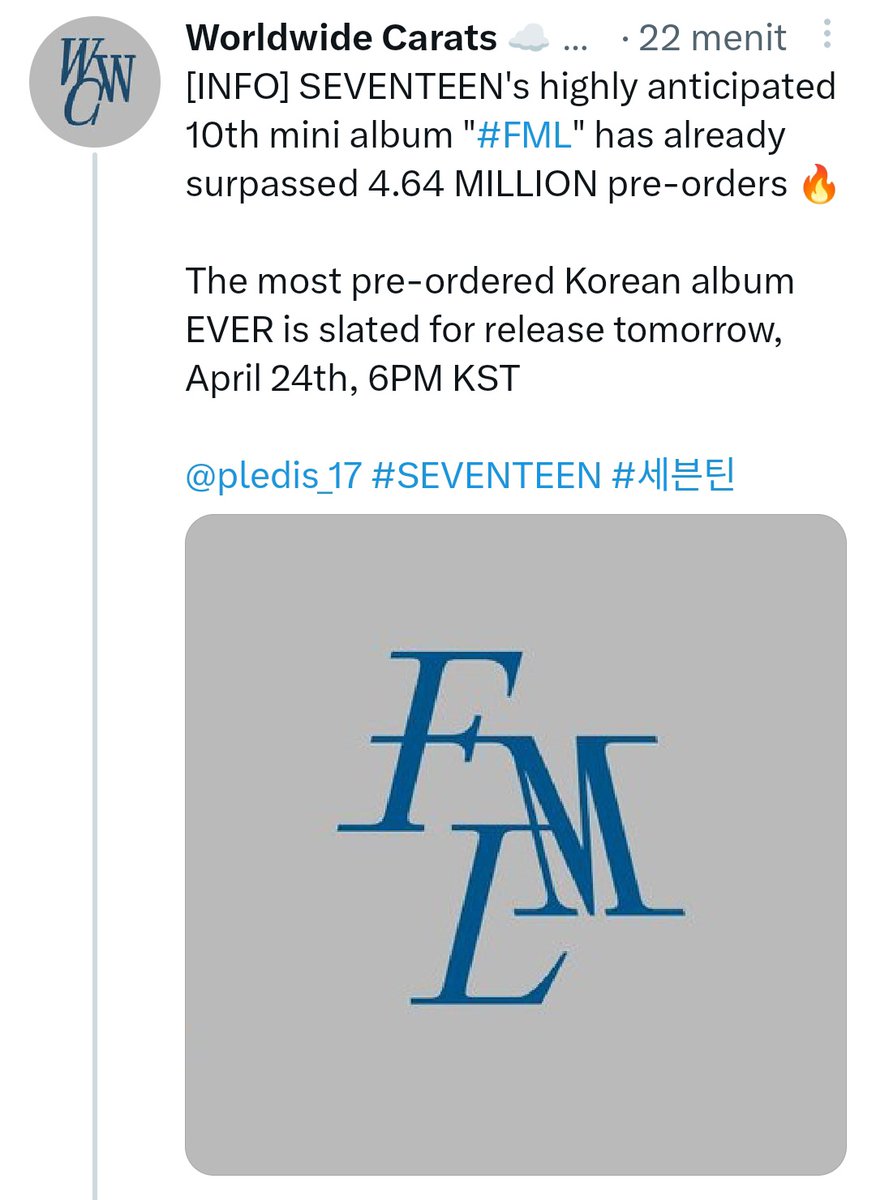 BIYE on Twitter: "WE HIT 4.6M PREORDER FOR FML!! FML BECAME THE ALBUM WITH THE MOST PRE ORDERS ...