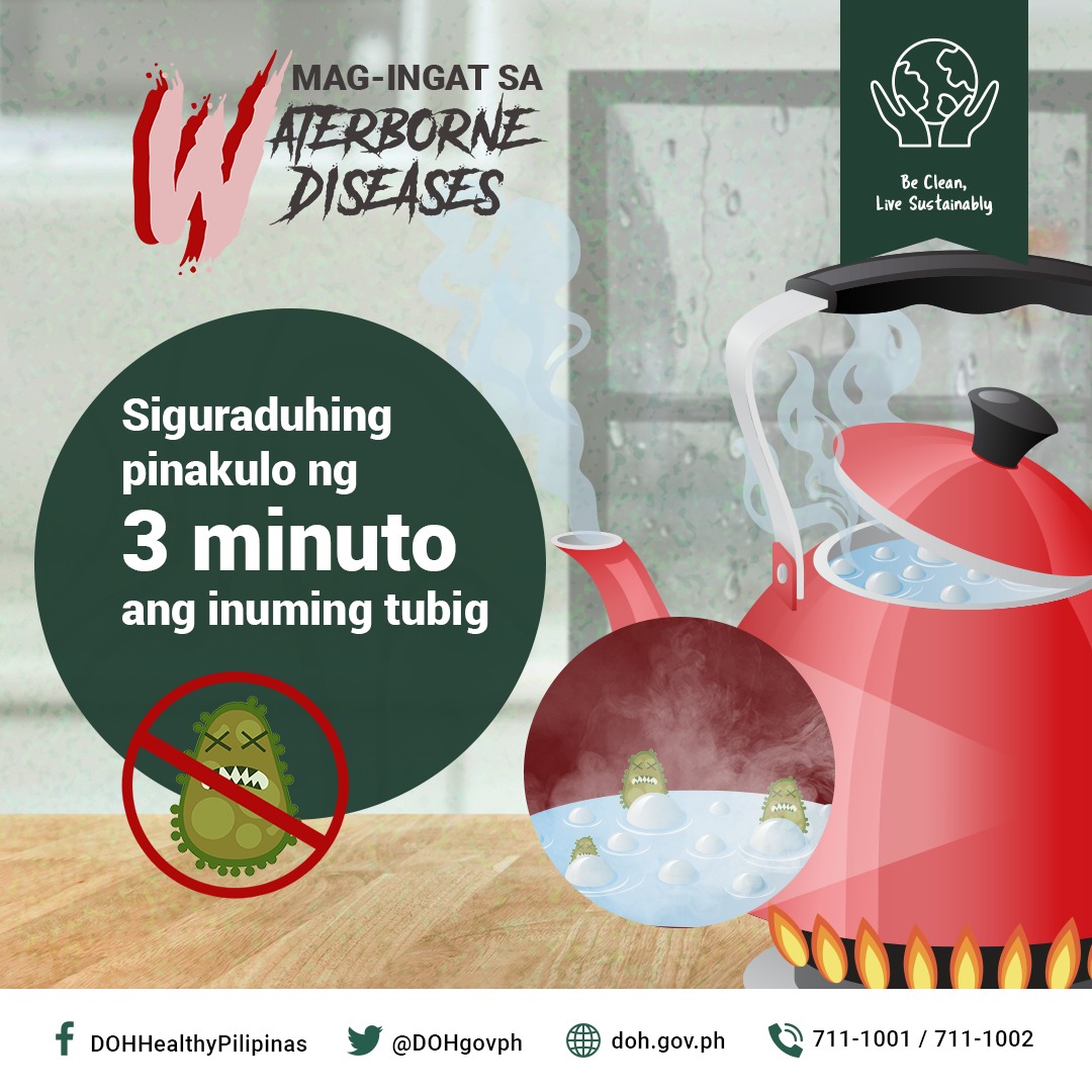 PTVph on Twitter: "TINGNAN: Mga paalala at pamamaraan upang makaiwas sa waterborne infectious ...