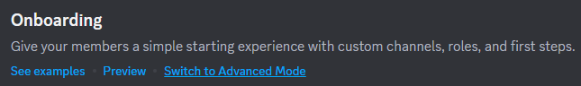 Discord Experiment Hub on Twitter: "Discord is working on an Advanced Mode for Onboarding setup ...