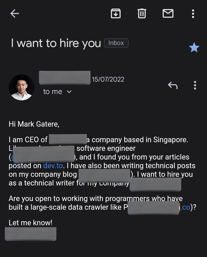 Mark Gatere on Twitter: "Congrats🥳, I as well received his email last yr but felt not yet ready ...
