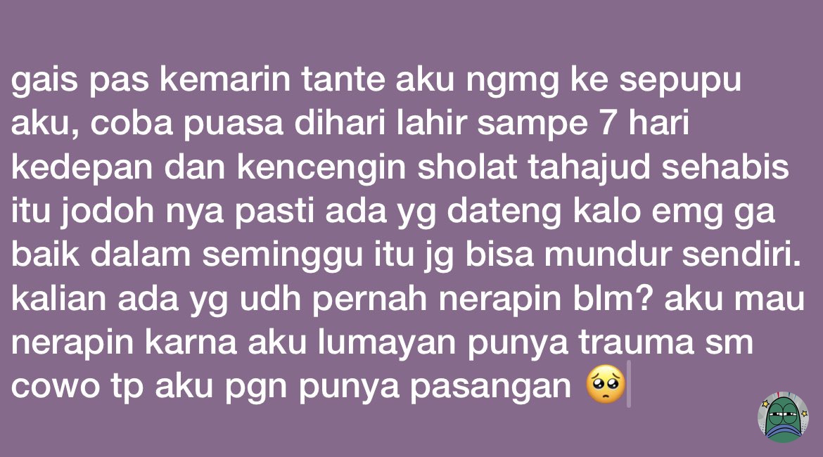 Tanyarl ㅡ 🚫 Rep OOT/JUALAN/LINK AFF on Twitter: "💚 share pengalaman kalian dong https://t.co ...