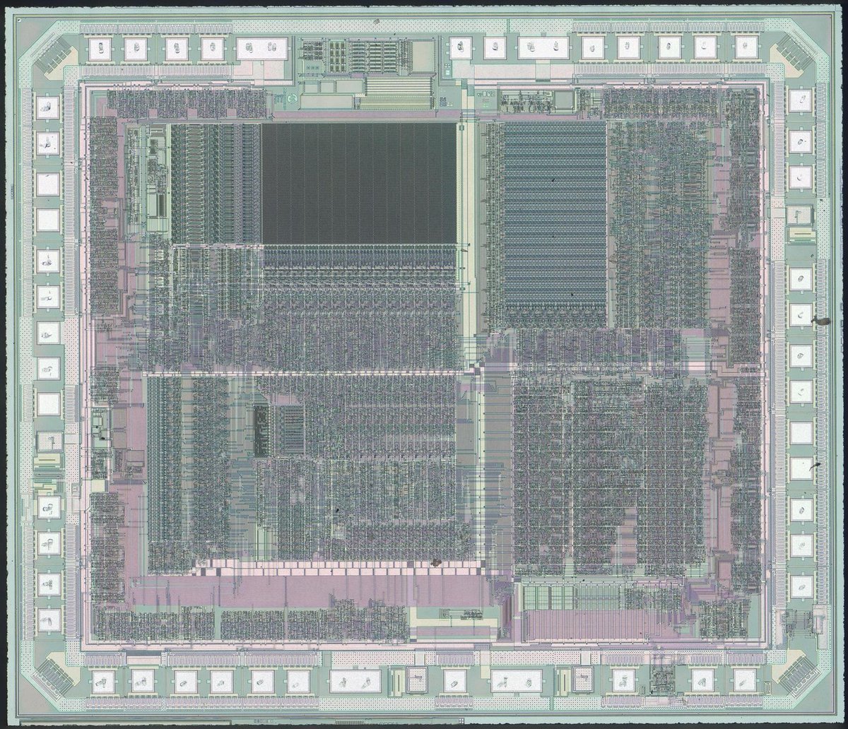 John McMaster on Twitter: "Microchip PIC16C62A microcontroller from bare die tray"