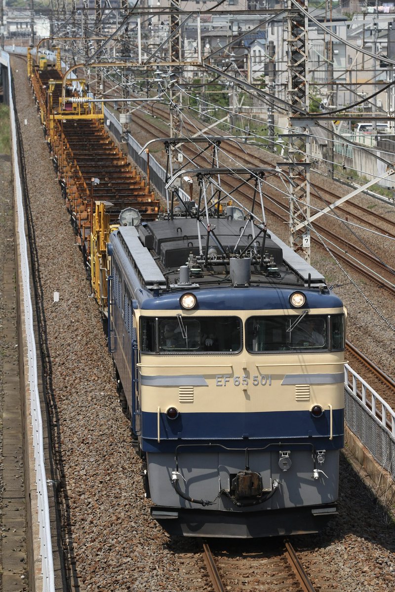 クラちゃん on Twitter: "RT @AU75GM: 本日は5月1日なので… 501号機の日 ️ ロンチキ工臨の先頭に立つPトップことEF65-501。 EF65P型最後の1両であると ...