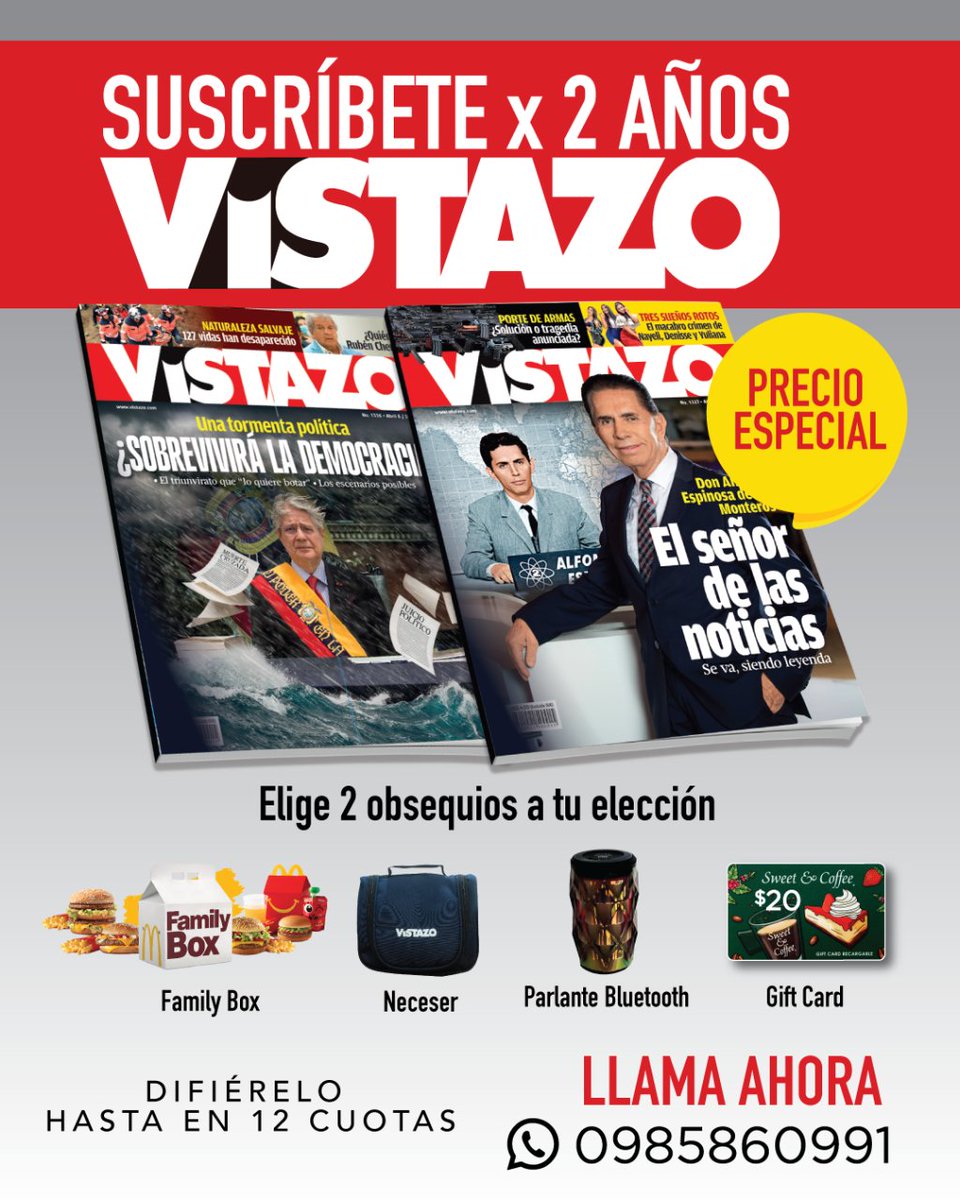Revista Vistazo on Twitter: Revista Vistazo on Twitter: