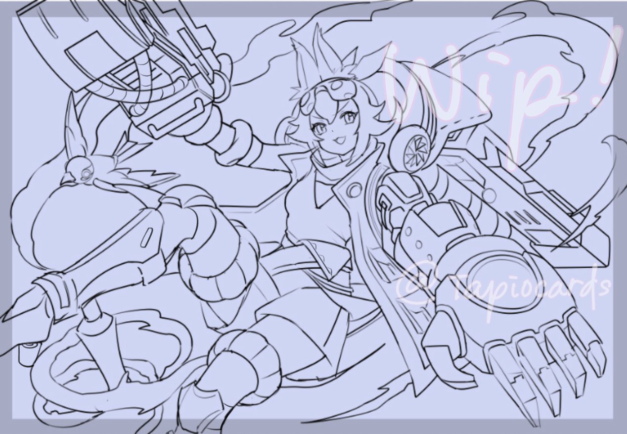 Tapioca (tapiocards) on Twitter: "Quick sketch of our deck box poll winner, Kitt, in her ...